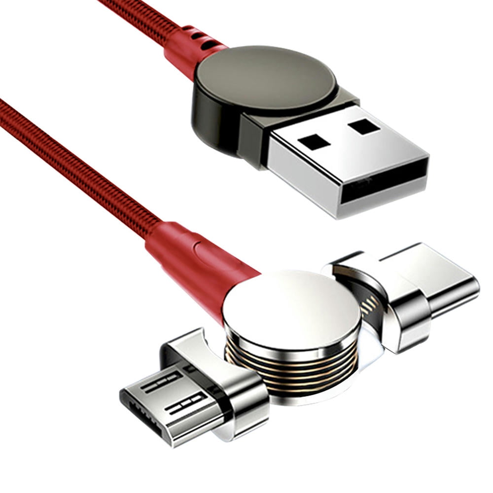 Home Portable 180 Degree Rotation Fast Charging Mirco USB Type C ...