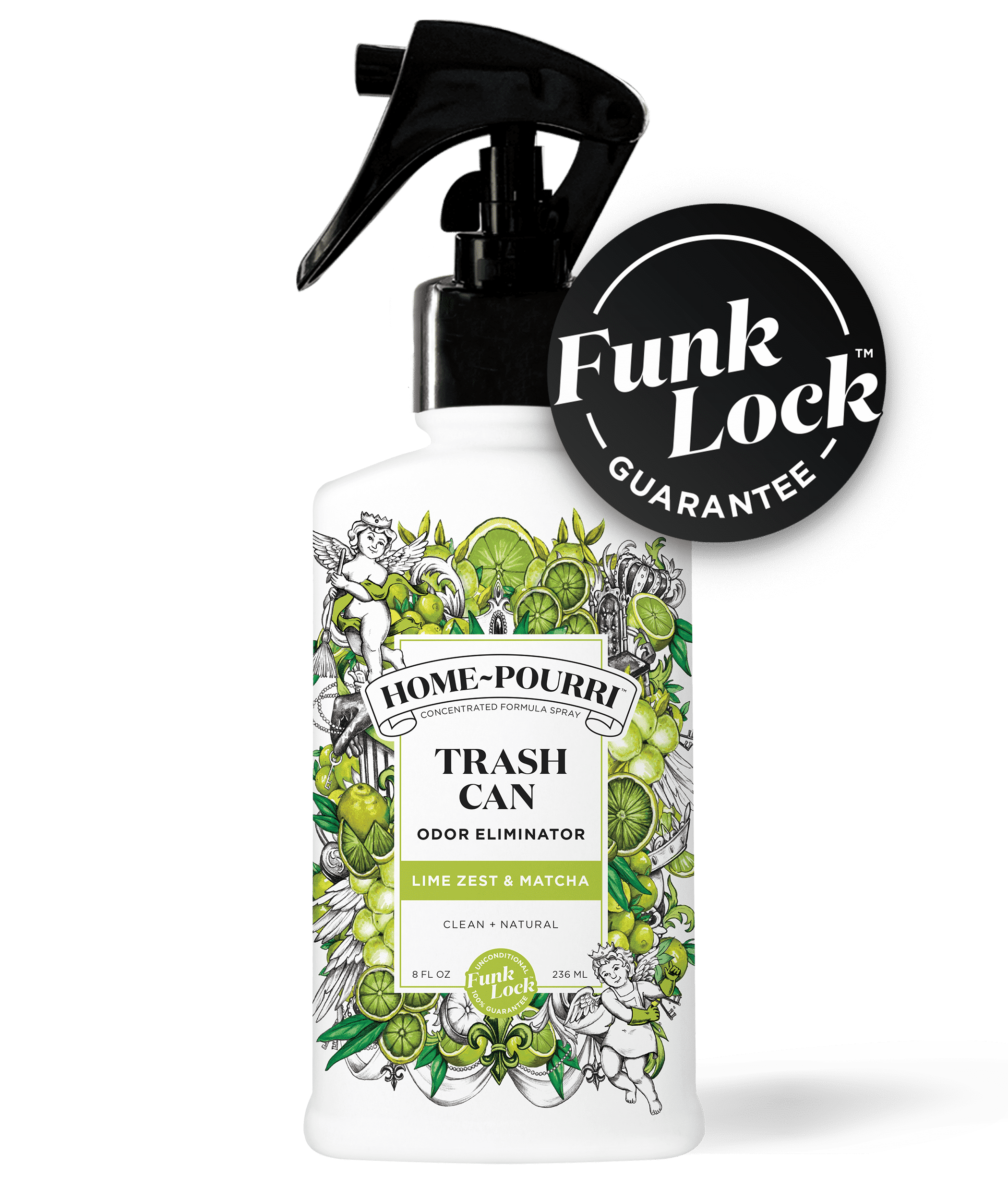 Poo-Pourri Trash Can Deodorizer Spray, 8oz Lime Zest Matcha ...