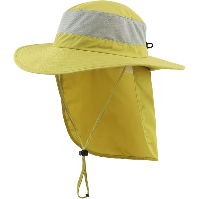 Home Prefer Outdoor UPF50+ Mesh Sun Hat Wide Brim Fishing Hat with Neck ...