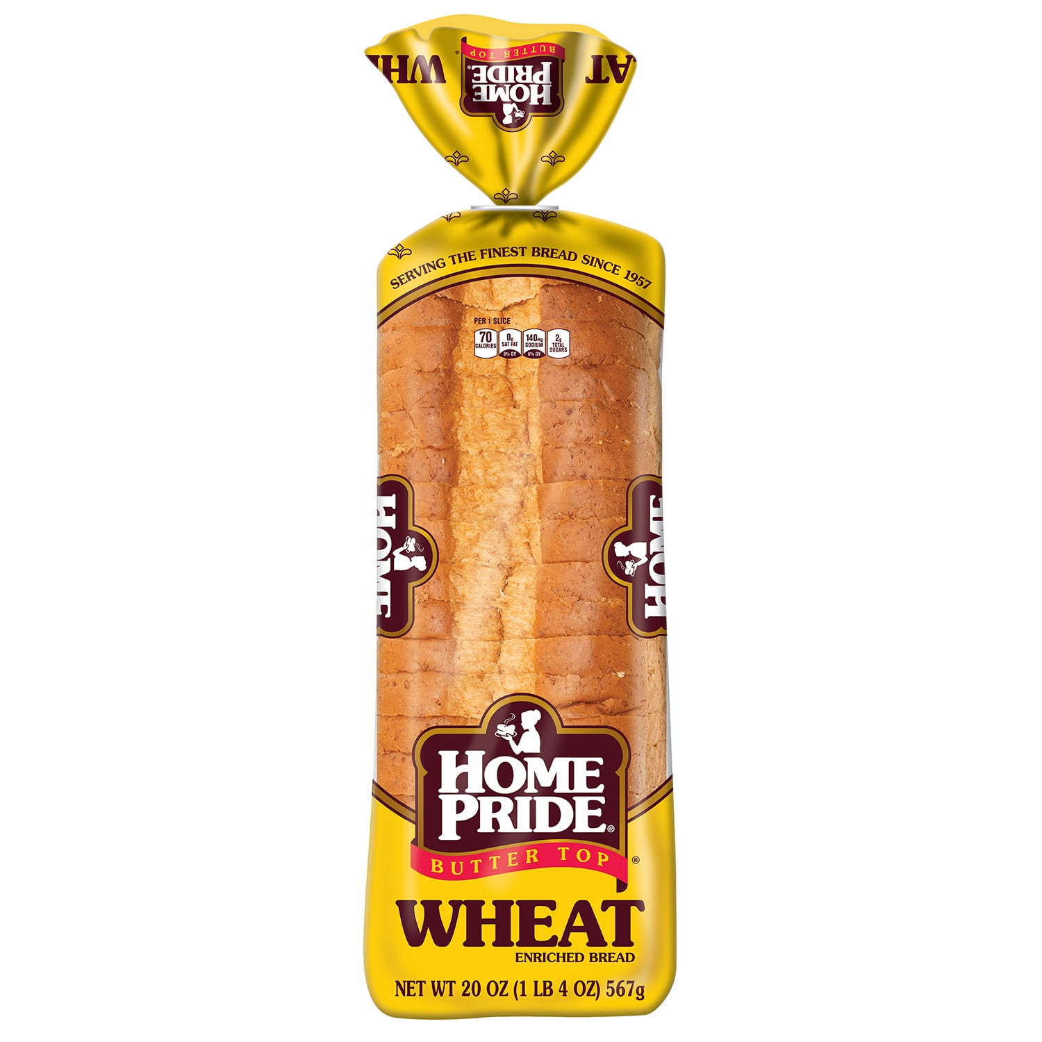 Home Pride Butter Top Enriched Wheat Bread, Sliced Sandwich Bread, 20 ...