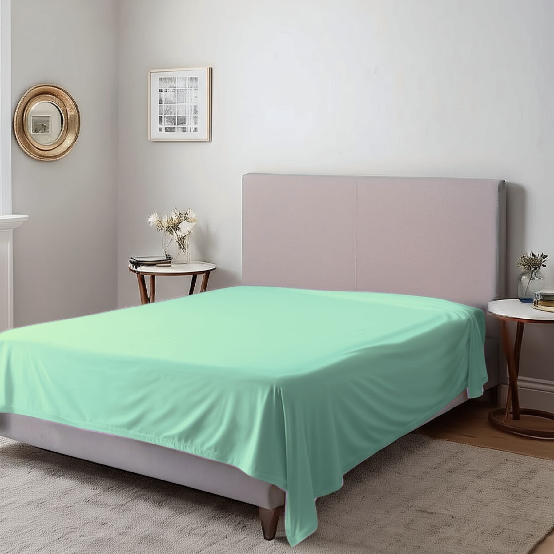 Home Prides | 300 Thread Count | 100% Cotton 1 Flat QUEEN Sheet (Foam ...