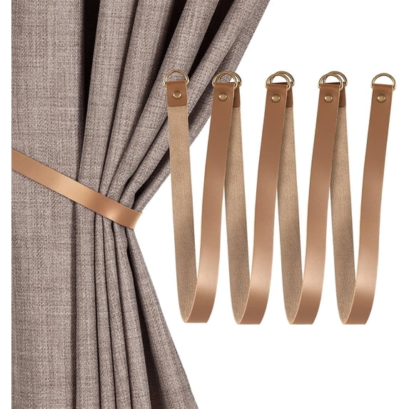Home Queen Curtain Rope Tiebacks, Leather Imitation PU Holdbacks for ...
