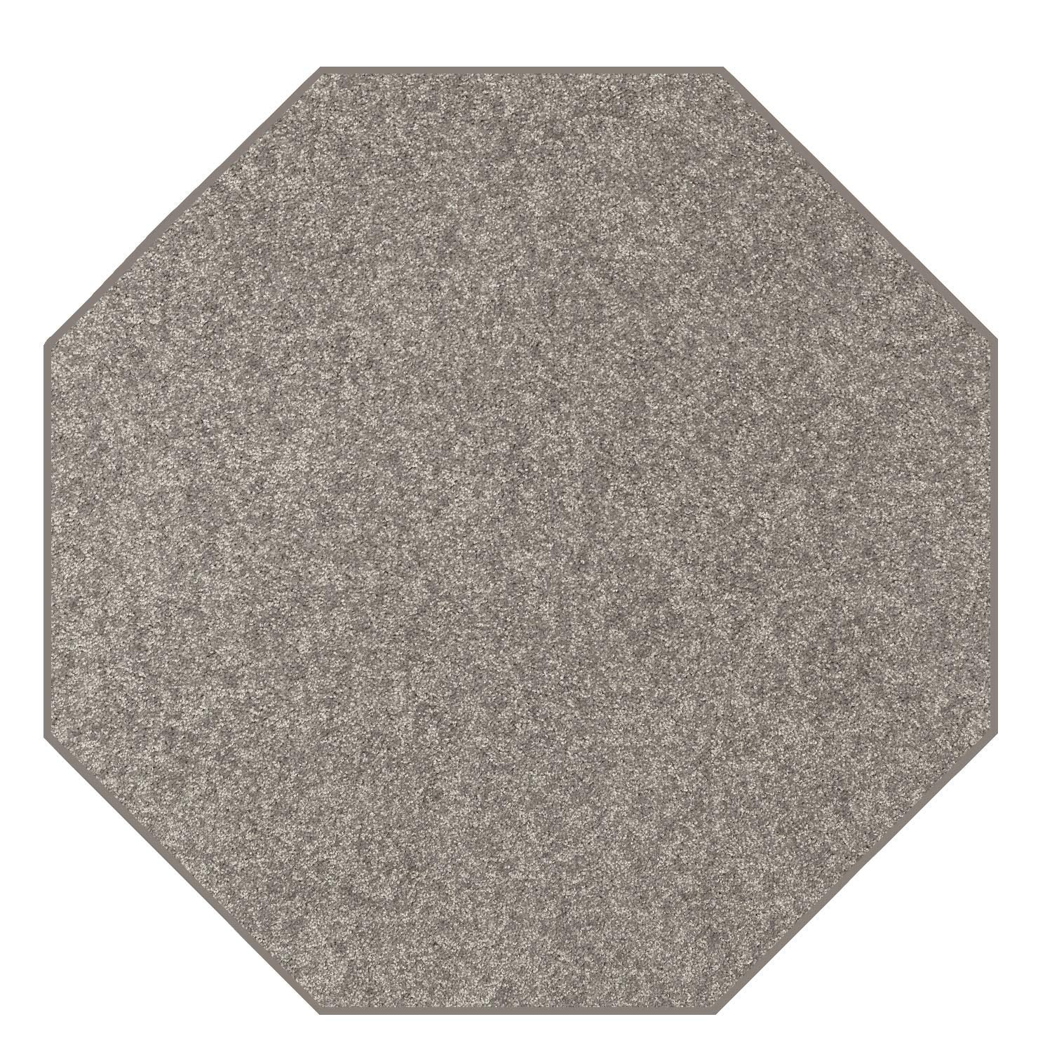 Home Queen Solid Color Octagon Shape Area Rugs Grey - 6' Octagon ...