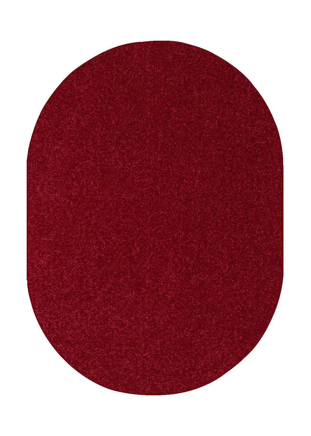 Home Queen Solid Color Oval Shape Area Rugs Burgundy - 4' x 6' Oval ...