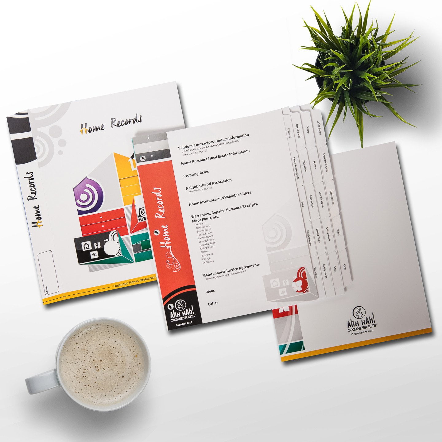Home Records Organizer Kit: Index Tabs and Cover for a Three-Ring ...