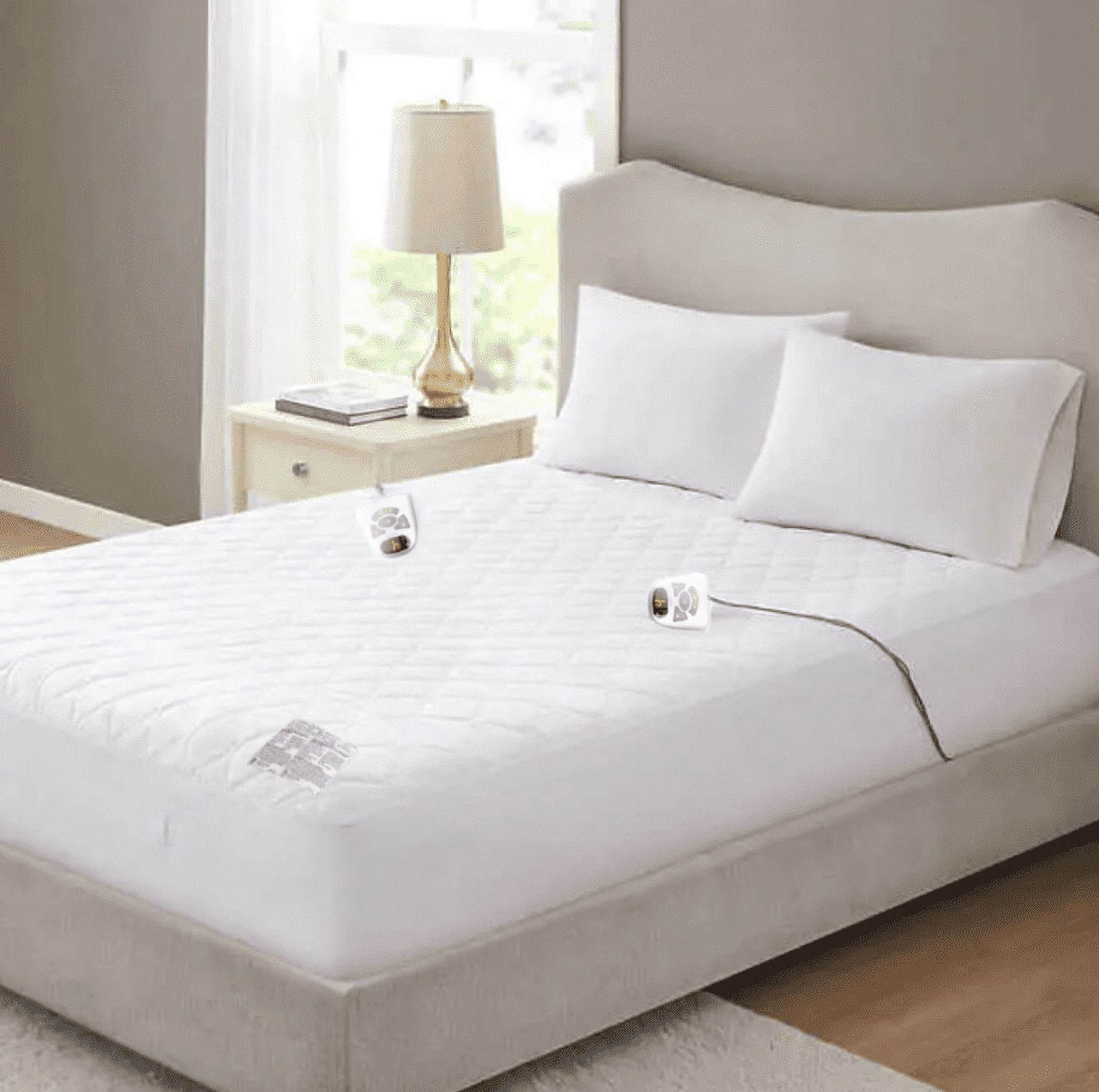 Home Reflections Queen Size Heated Mattress Pad with Dual Controls & 10 ...