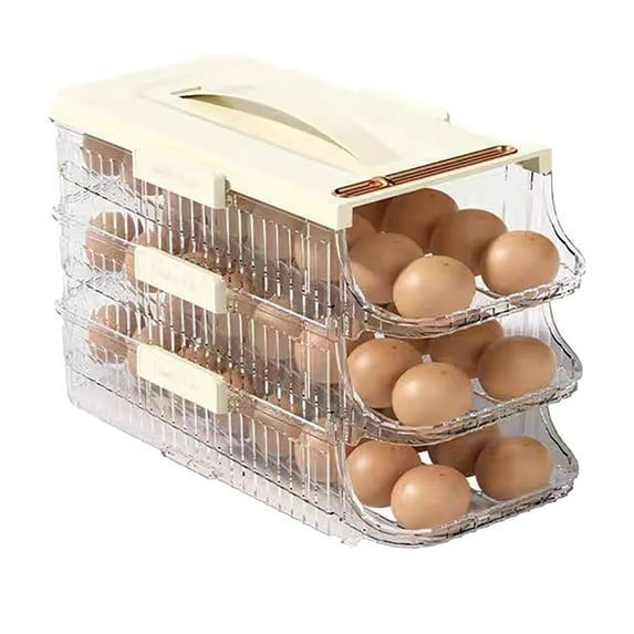 Home Refrigerator Egg Holder Tray Stackable Portable Egg Storage ...