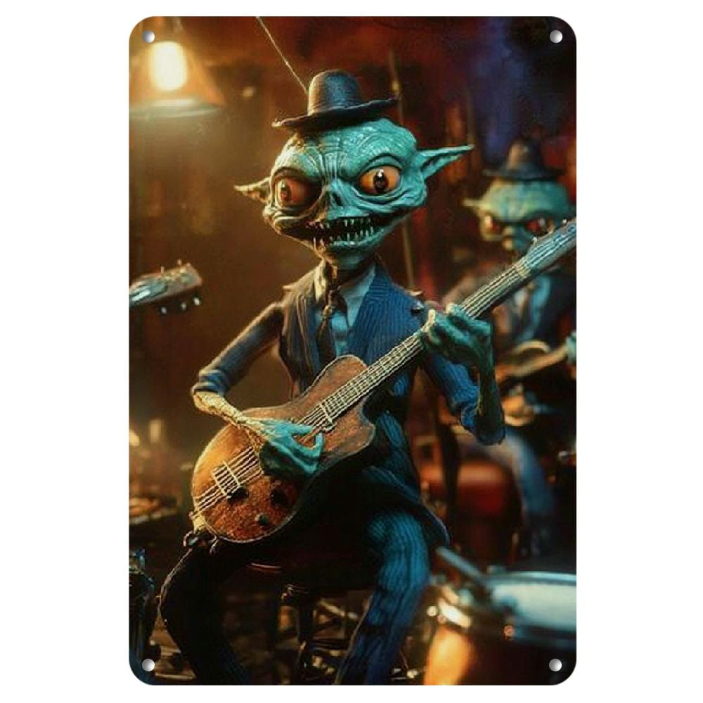 [Home Relaxation] Vintage-Style Funky Monsters Jazz Band Wall Art ...