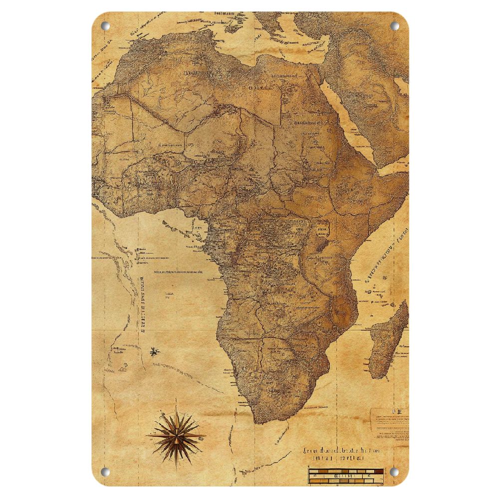 Home Relaxation | Vintage World Map Metal Sign - Waterproof & Fade ...