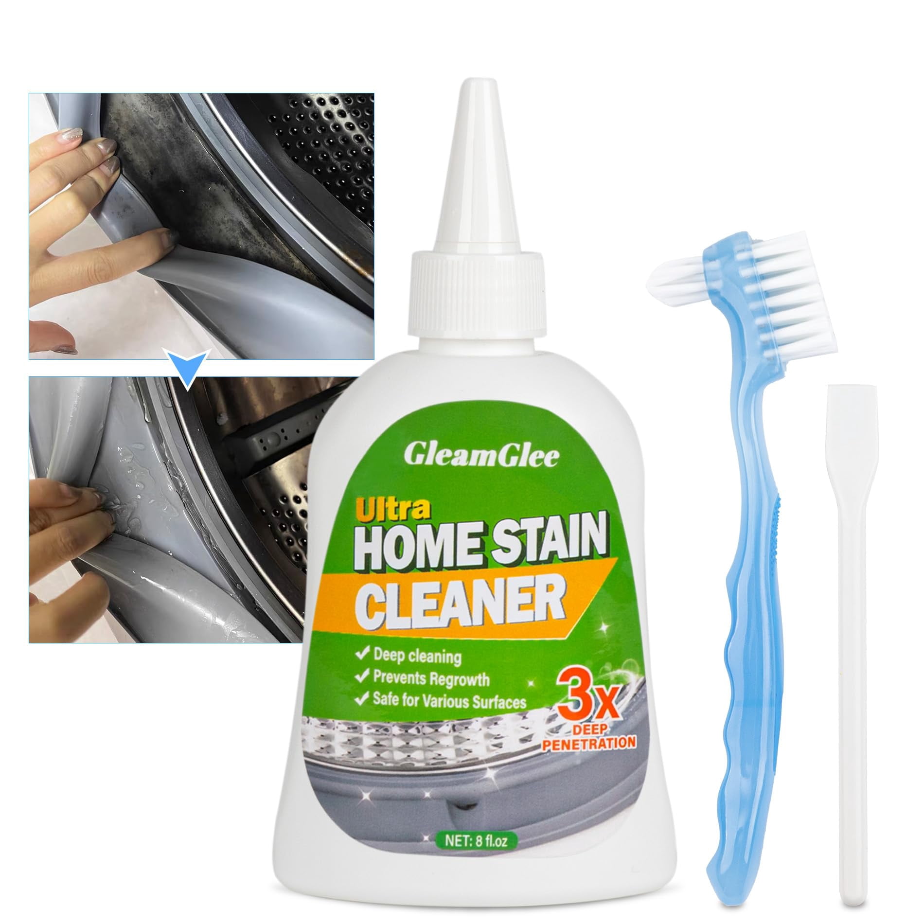 Home Remover Gel, 8 Fl.Oz Powerful Washing Machine Gasket Cleaner ...