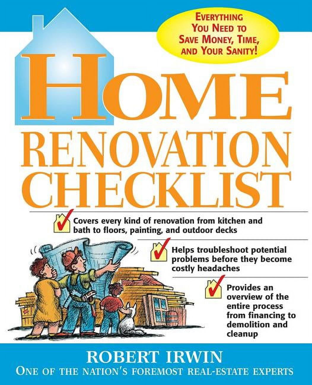 Home Renovation Checklist, (Paperback) - Walmart.com