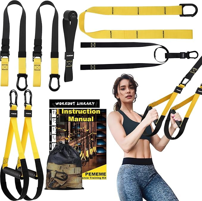 Home Resistance Training Kit Full-Body Workout with Suspension Trainer ...