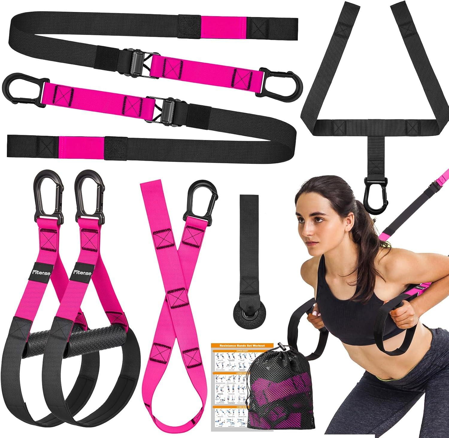 Home Resistance Training Kit, Suspension Trainer Straps with Adjustable ...