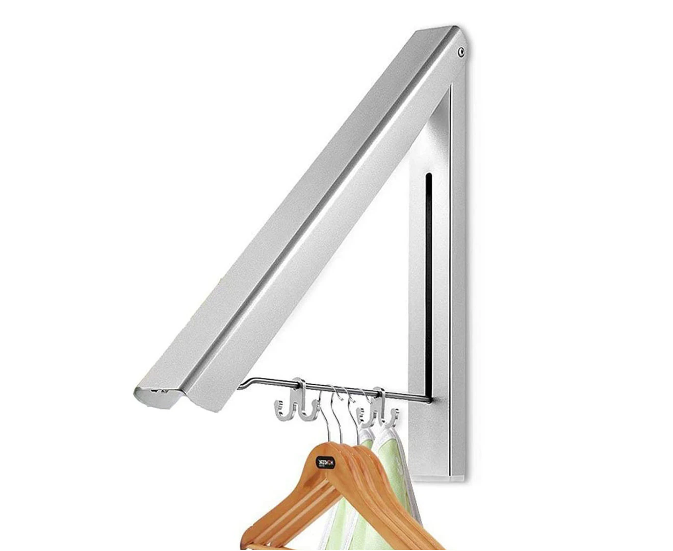 Home Retractable Clothes Rack - Wall Mounted Folding Clothes Hanger ...