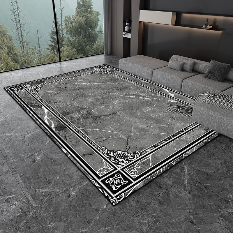 Home Retro European Style Carpet Living Room Grey Abstract Carpets ...