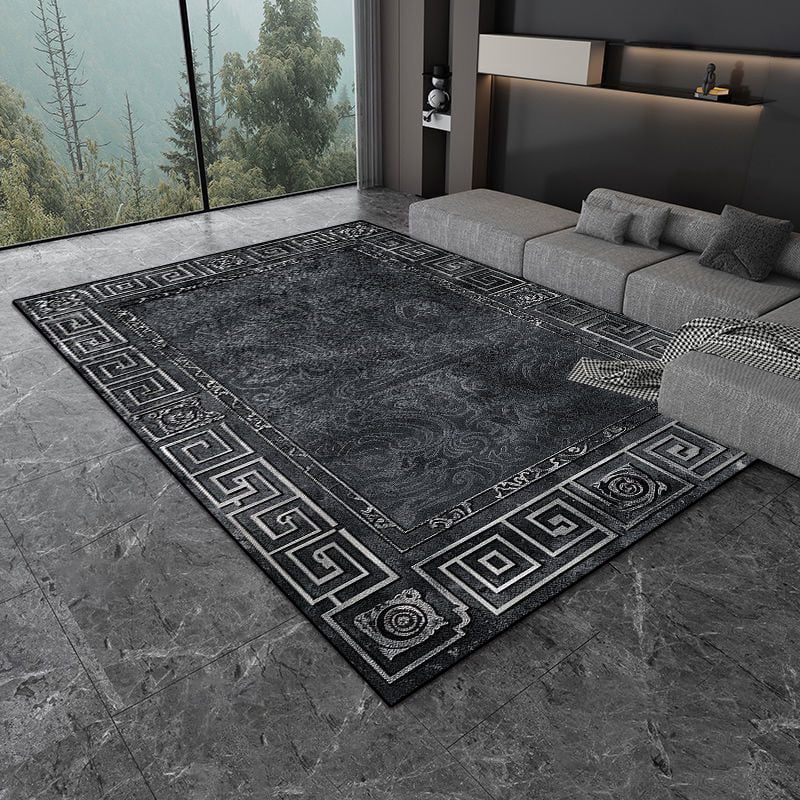 Home Retro European Style Carpet Living Room Grey Abstract Carpets ...