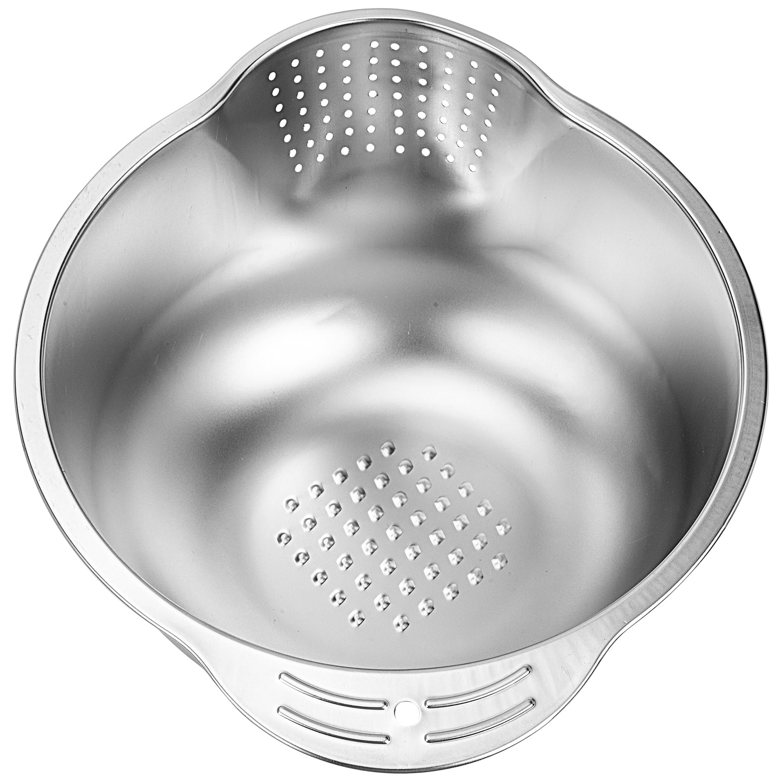 Home Rice Washing Basin Stainless Steel Bowl Fruit Grain Colander ...