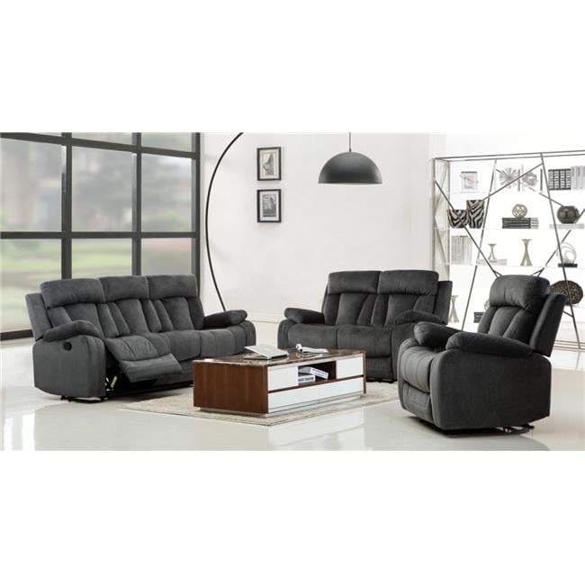 Home Roots 329386 Modern Fabric Sofa Set, Grey - 120 in. - Walmart.com