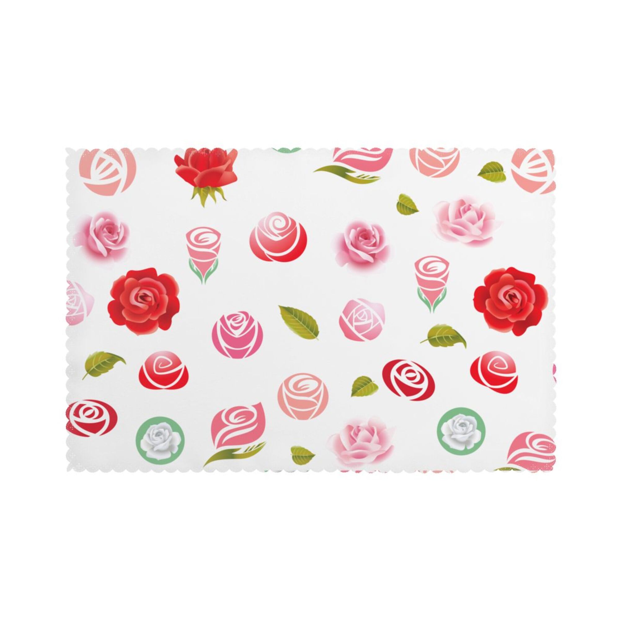 Home Roses Placemats Set Of 6 Washable Wipeable Place Mats Place Mats ...