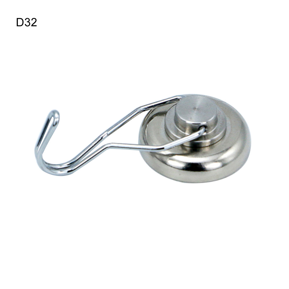 Home Rotary Punch Free Magnetic Hook Kitchen Bathroom Door Bag Towel ...