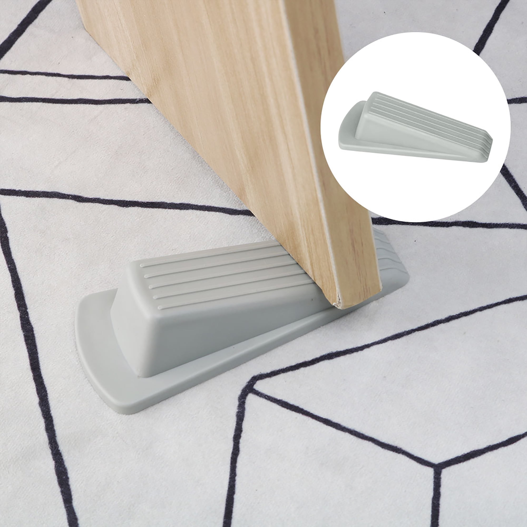 Home Rubber Anti-slip Wedge Door Stopper Doorstops Protector Door ...