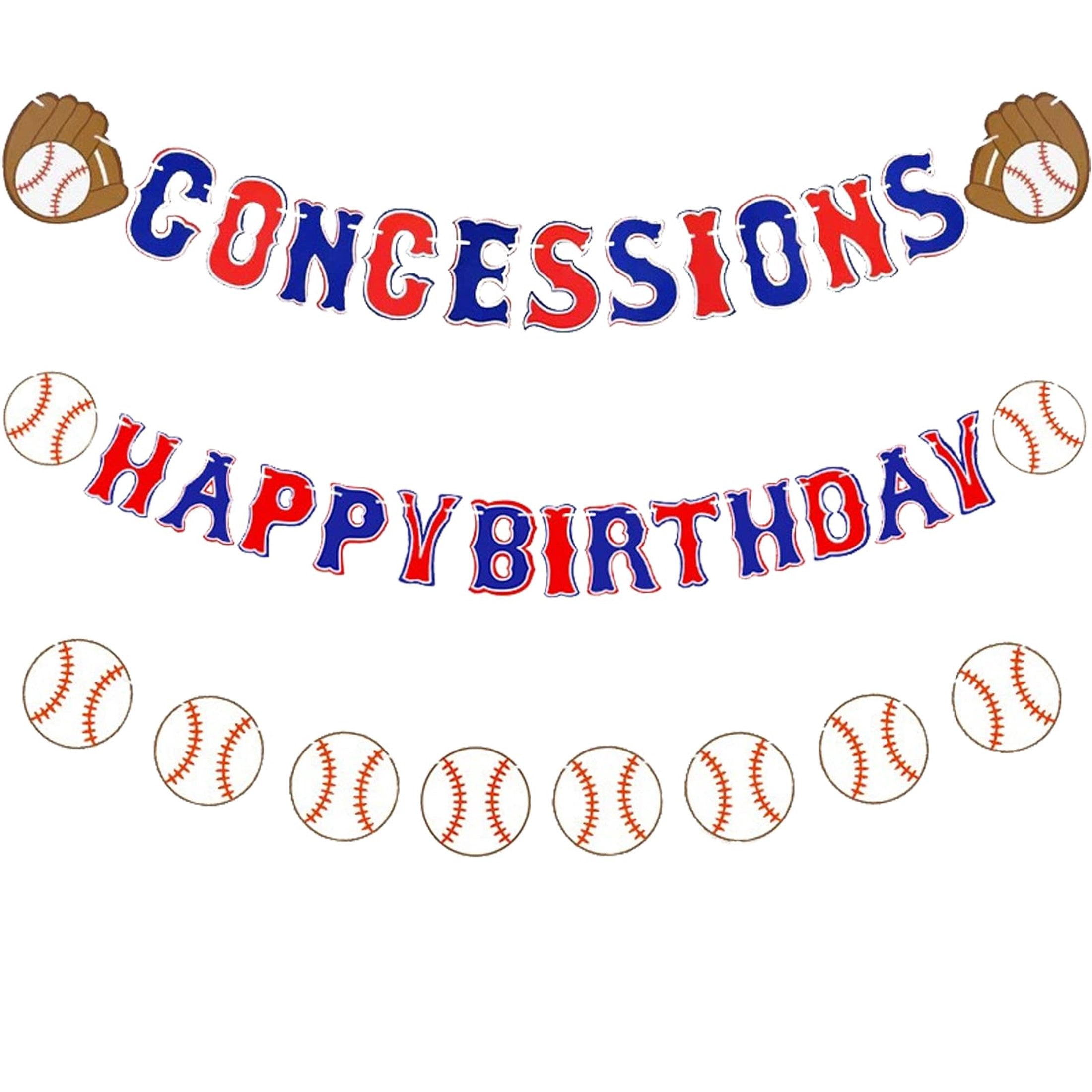 Home Run Birthday Bash Kit - Red, Blue & White Baseball Party Decor Set ...