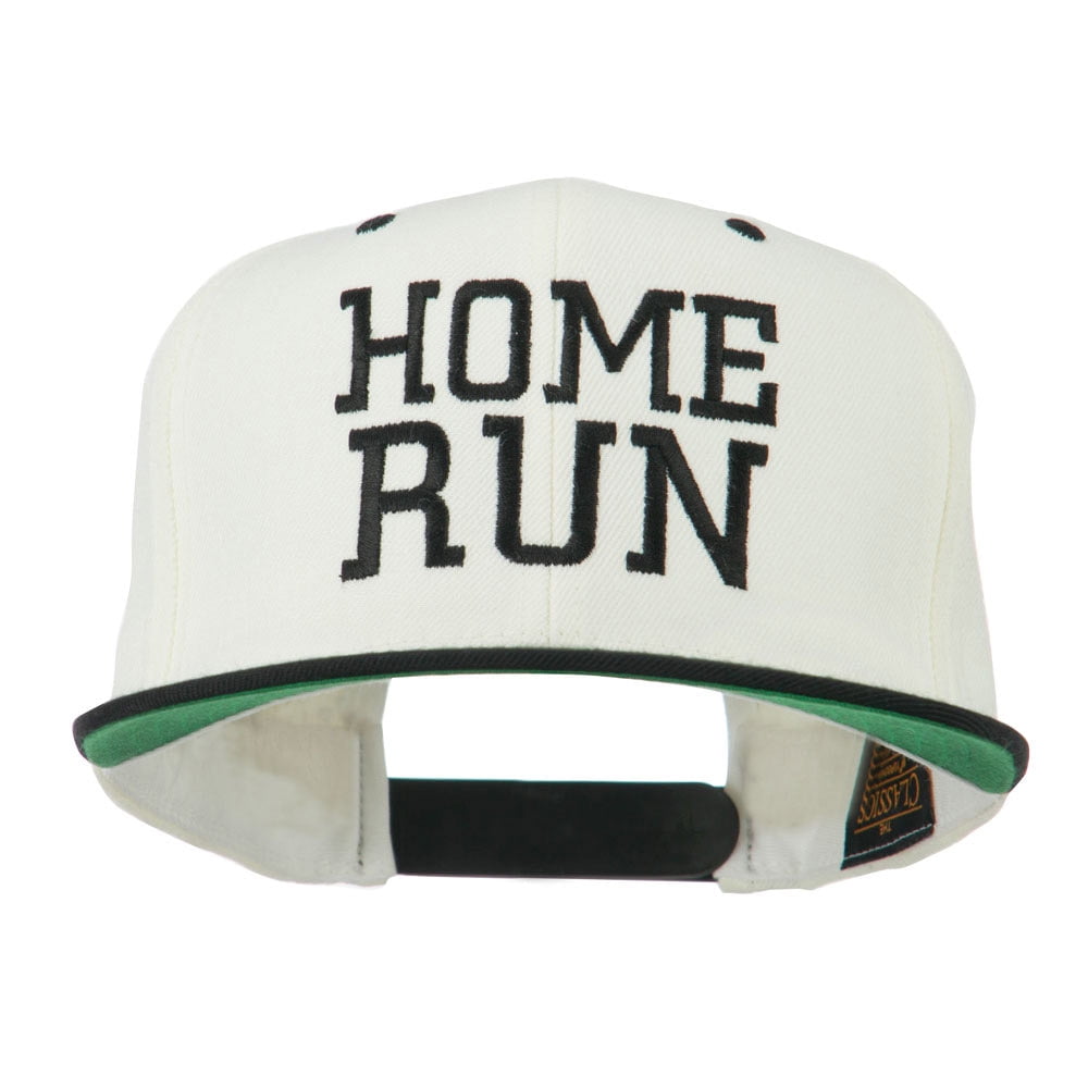 Home Run Embroidered Cap - Natural Black OSFM - Walmart.com