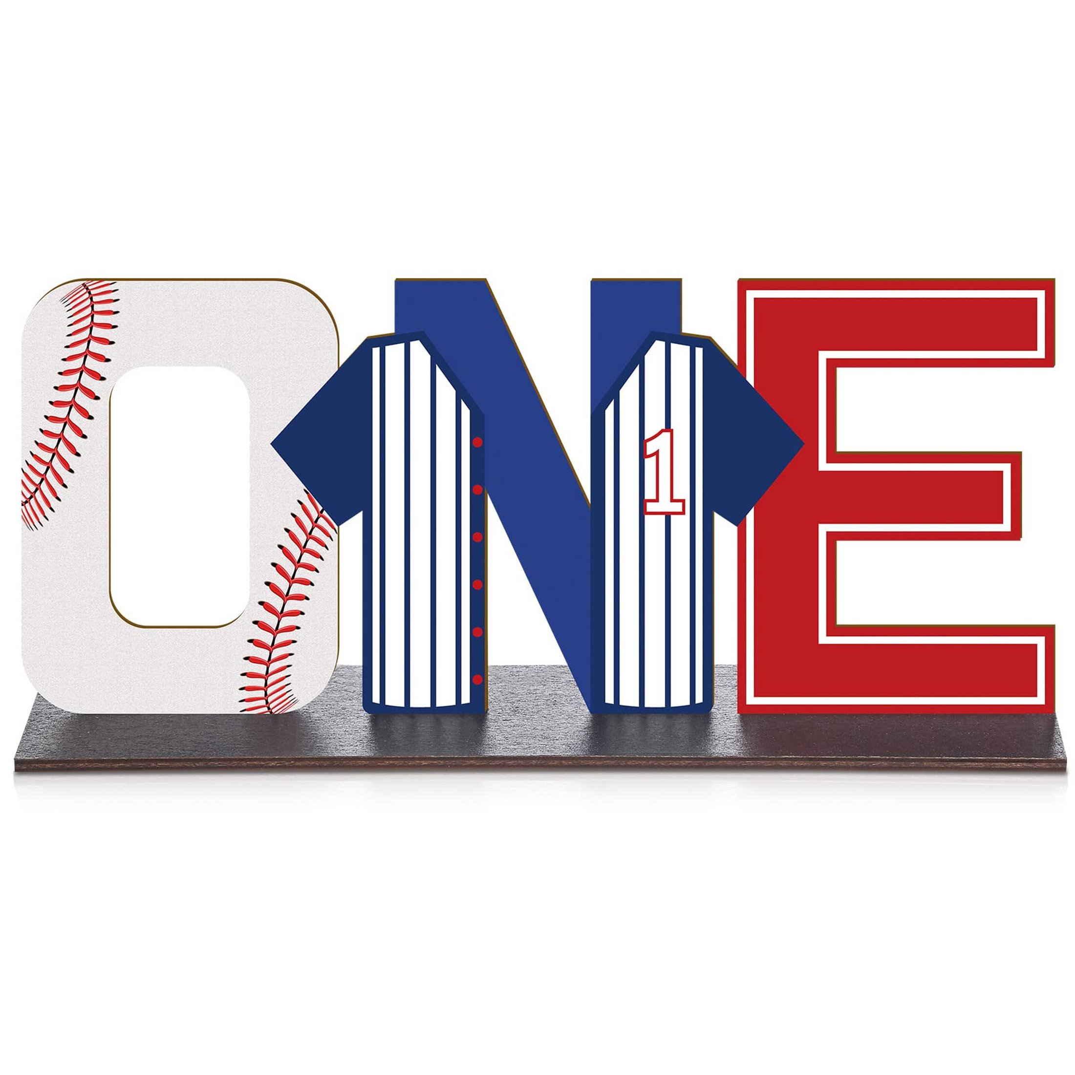 Home Run Letter Sign: Baseball Theme 1st Birthday Party Decor - Wooden ...