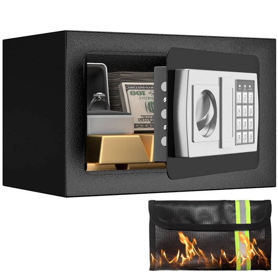 Home Safes 0.43 Cu Personal Safety Box, Small Fireproof Safes for Home ...
