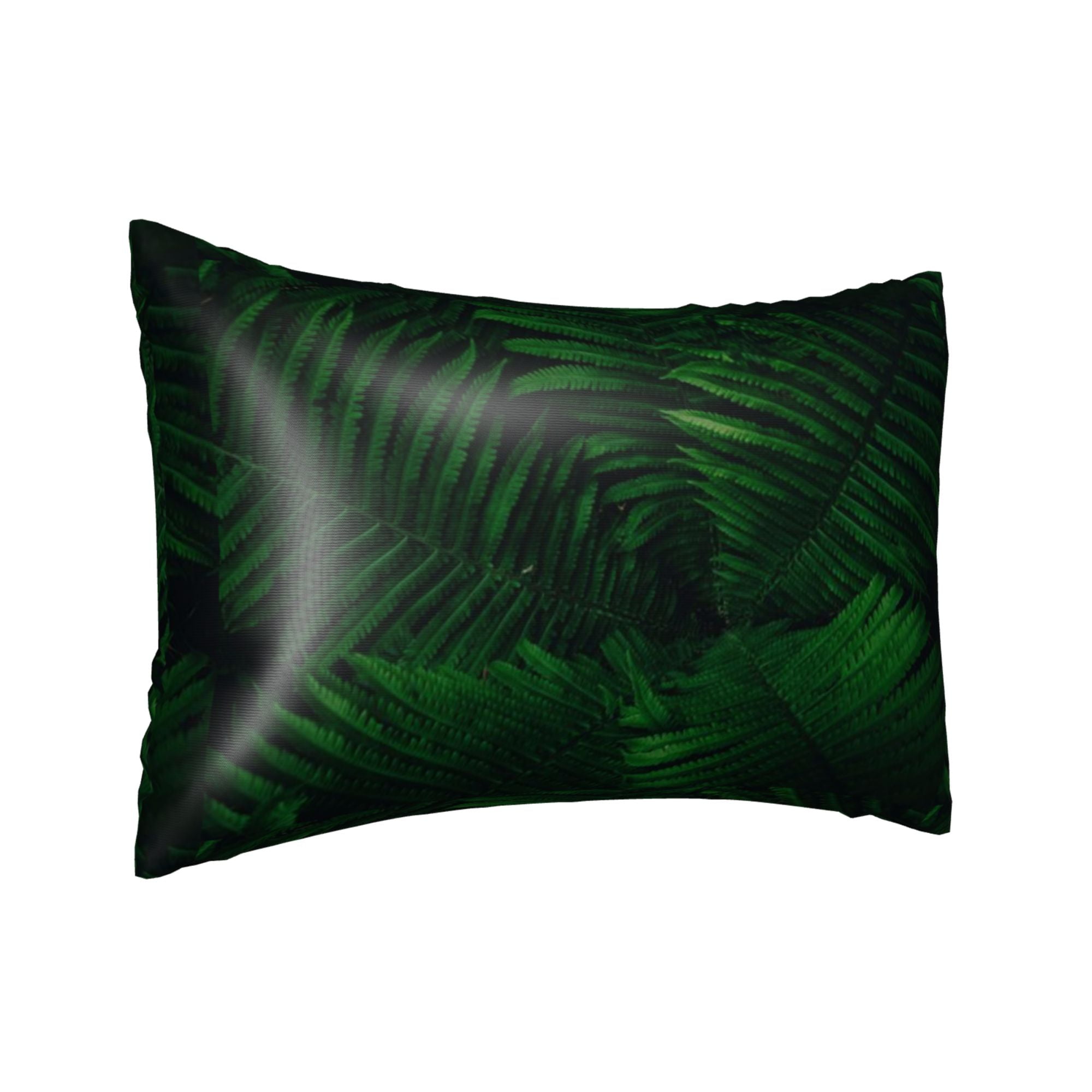 Home Satin Pillowcase Plant Print Silk Satin Zipper Pillow Cases,20x30 ...
