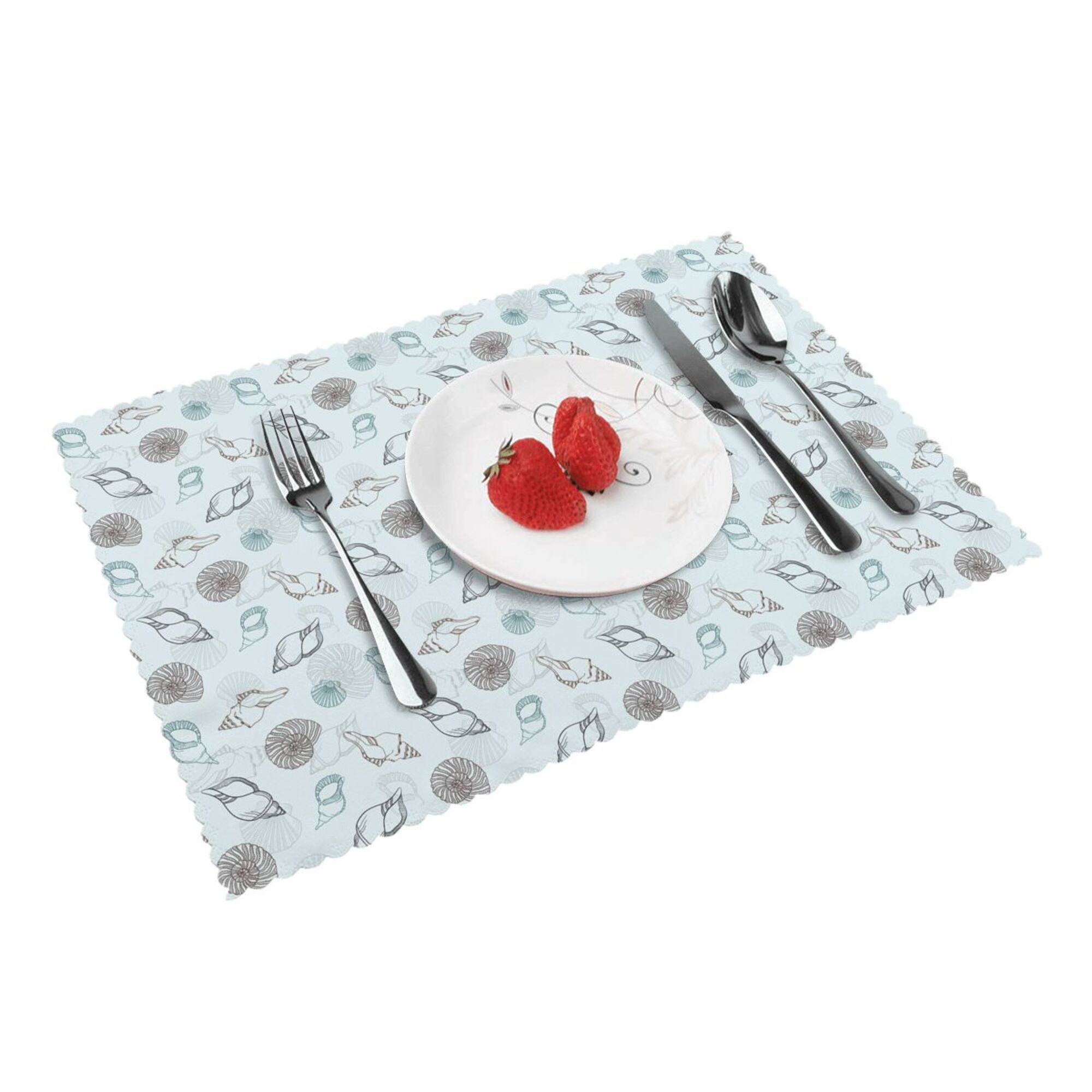 Home Seabed Shell Background Placemats Set Of 4 Washable Wipeable Place ...