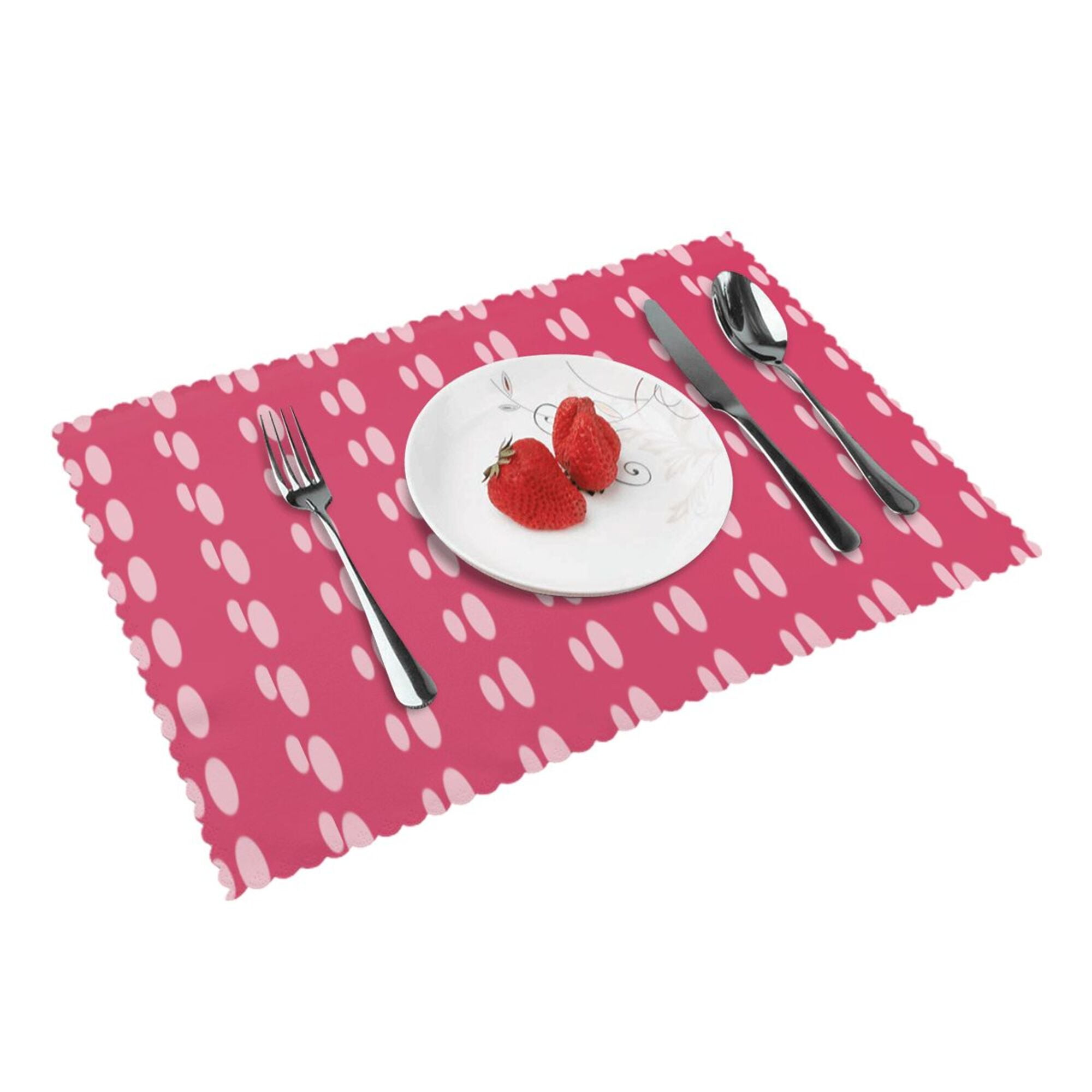 Home Seamless Pattern Background Placemats Set Of 4 Washable Wipeable ...