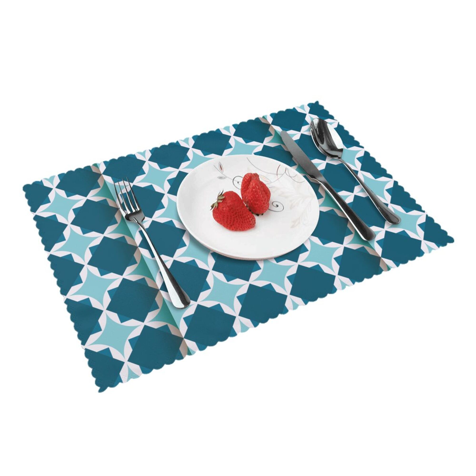 Home Seamless Pattern Background Placemats Set Of 4 Washable Wipeable ...