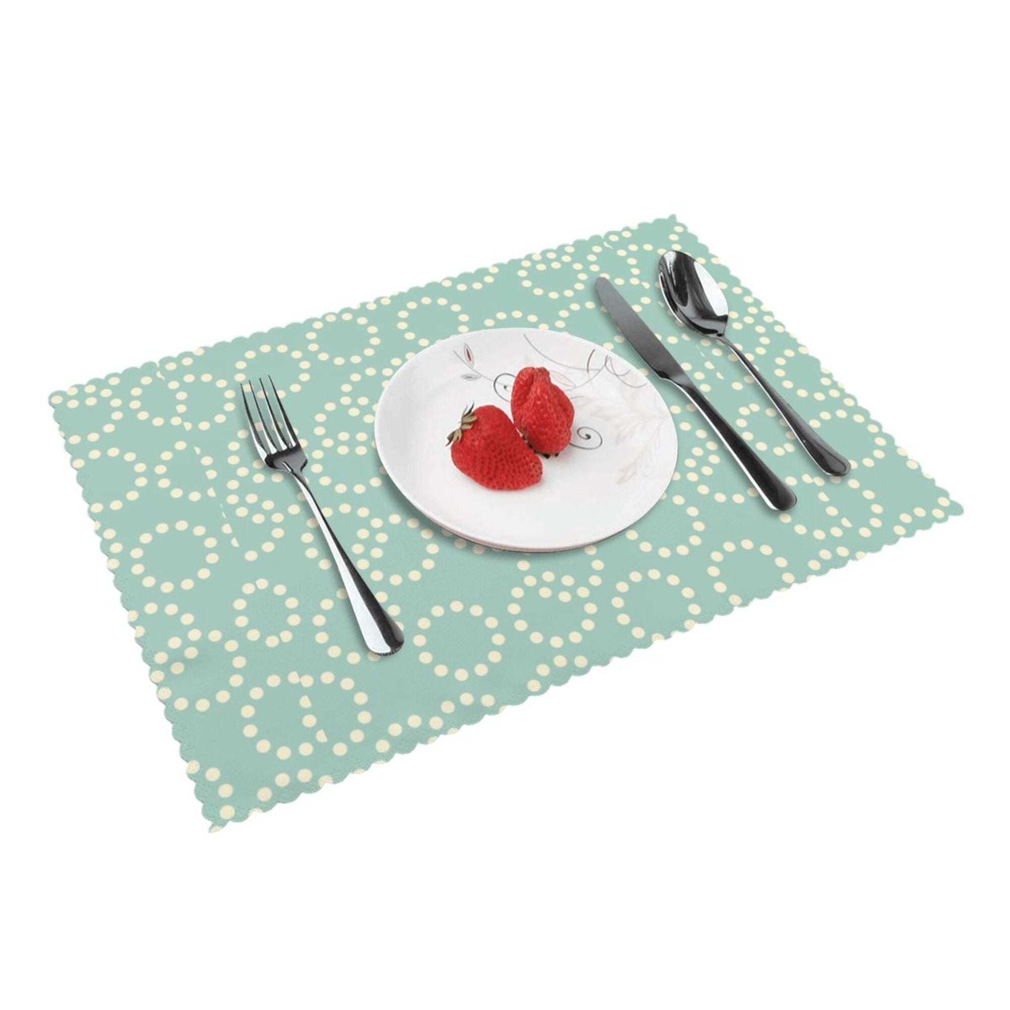 Home Seamless Pattern Placemats Set Of 4 Washable Wipeable Place Mats ...