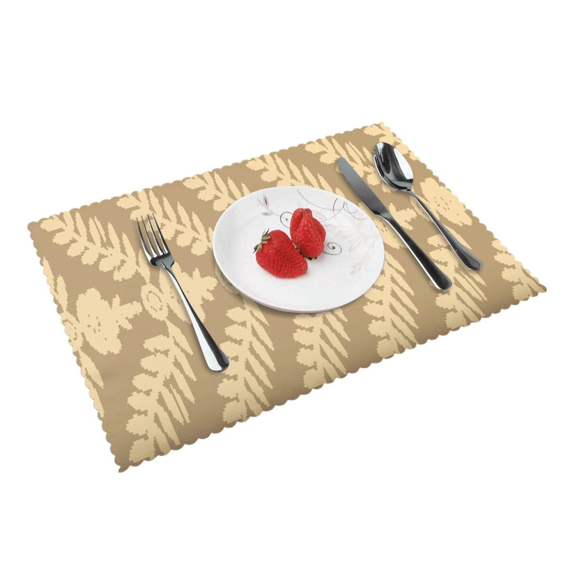 Home Seamless Pattern Placemats Set Of 4 Washable Wipeable Place Mats ...