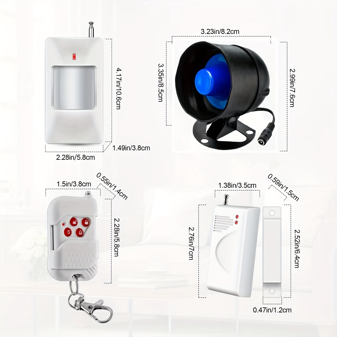 Home Security Alarm System Door Window Motion Sensor Remote Control ...