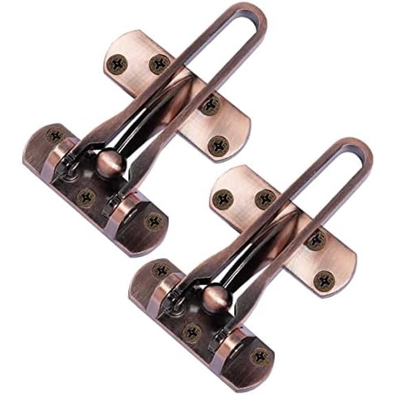 Home Security Door Lock, 2 Pack Latch Guard Clasp Front Door Locks for ...