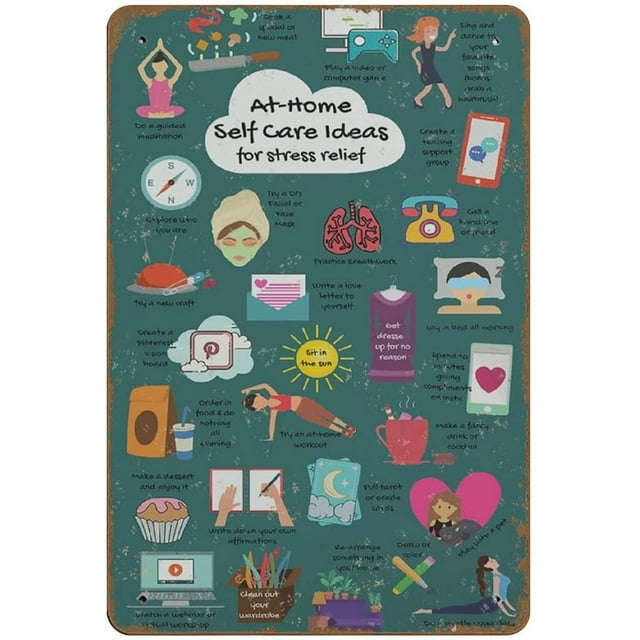 at Home Self Care Ideas for Stress Relief Poster Self Love Self Care ...