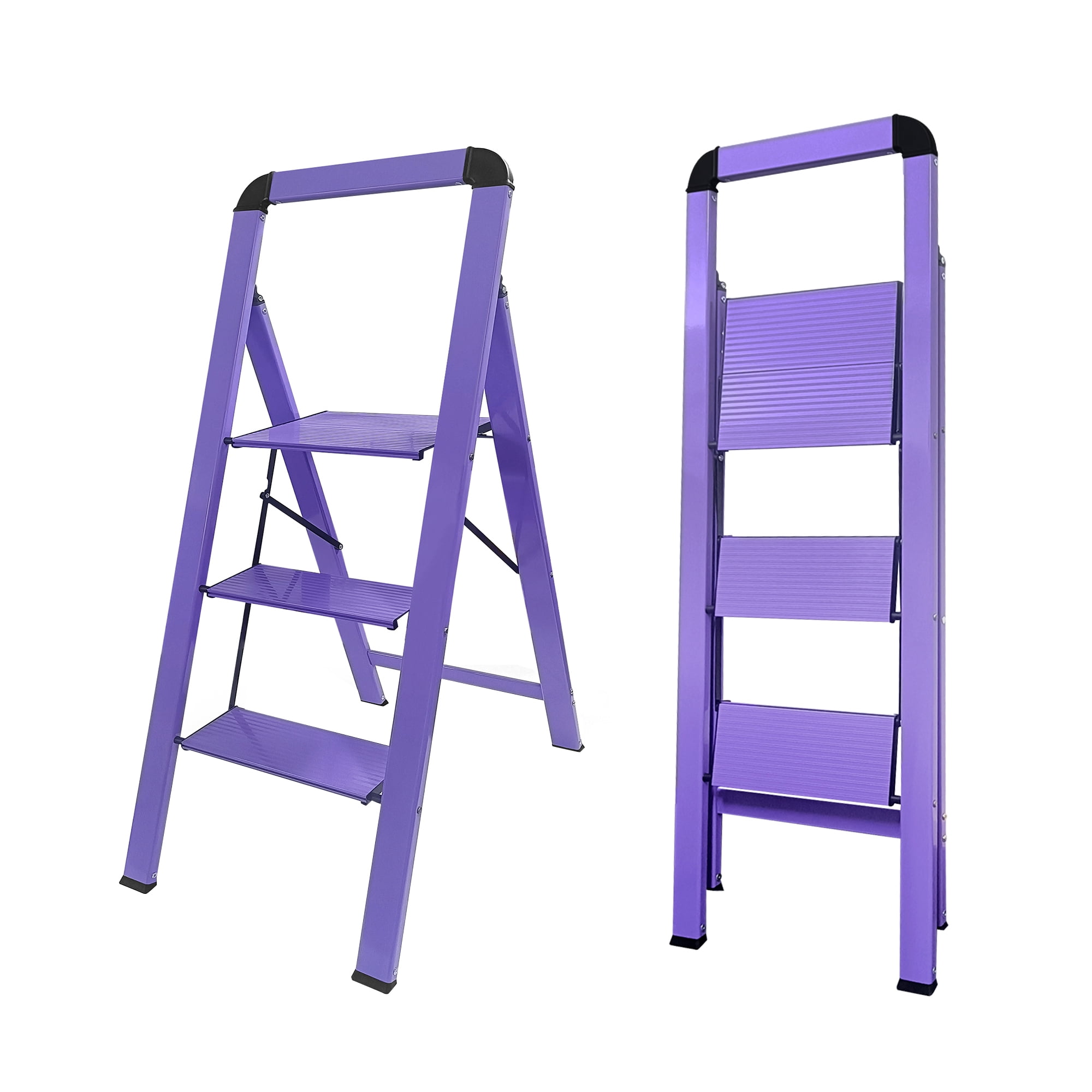Home Shark 3-Step Ladder, Lightweight Step Stool Household Folding ...