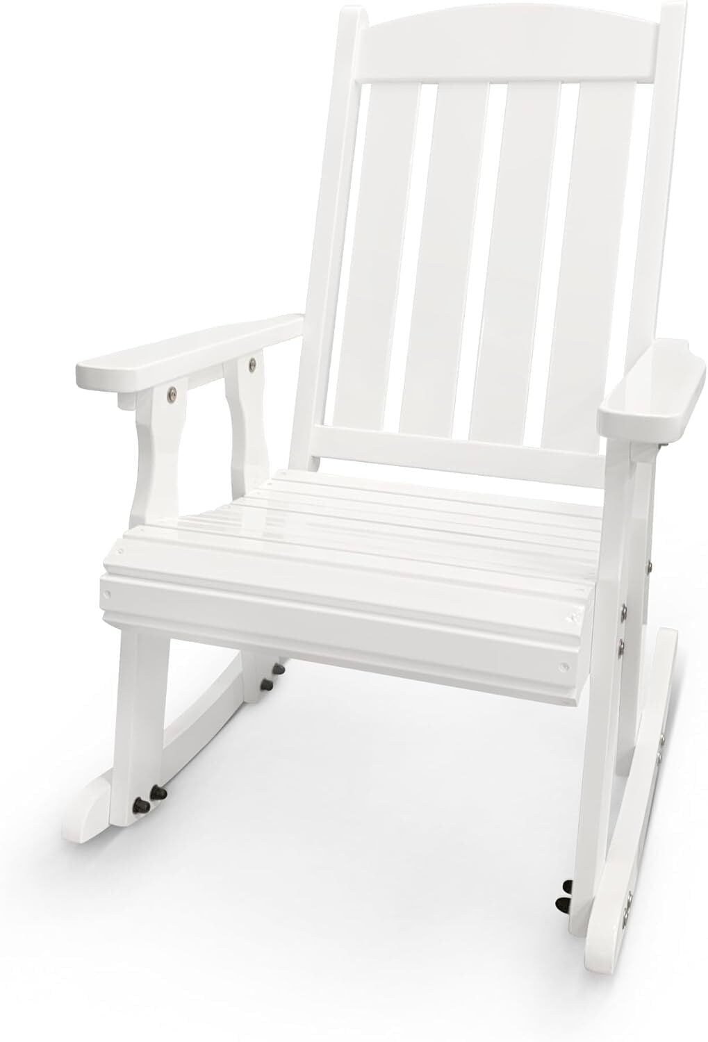 Fortune Candy Solid Fir Wood Patio Rocking Chair, Heavy Duty 600 lbs ...