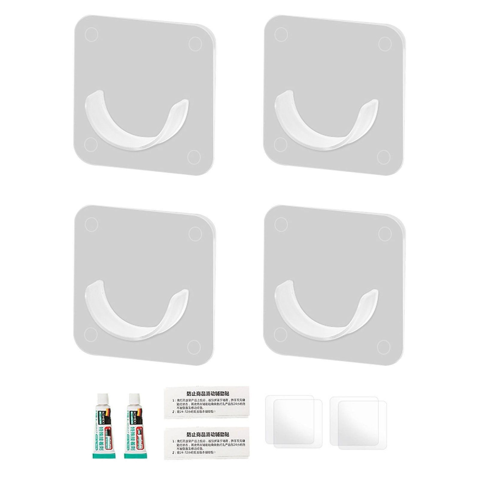 Home Shower rod holders for wall Hooks For Hanging Practical Adhesive ...