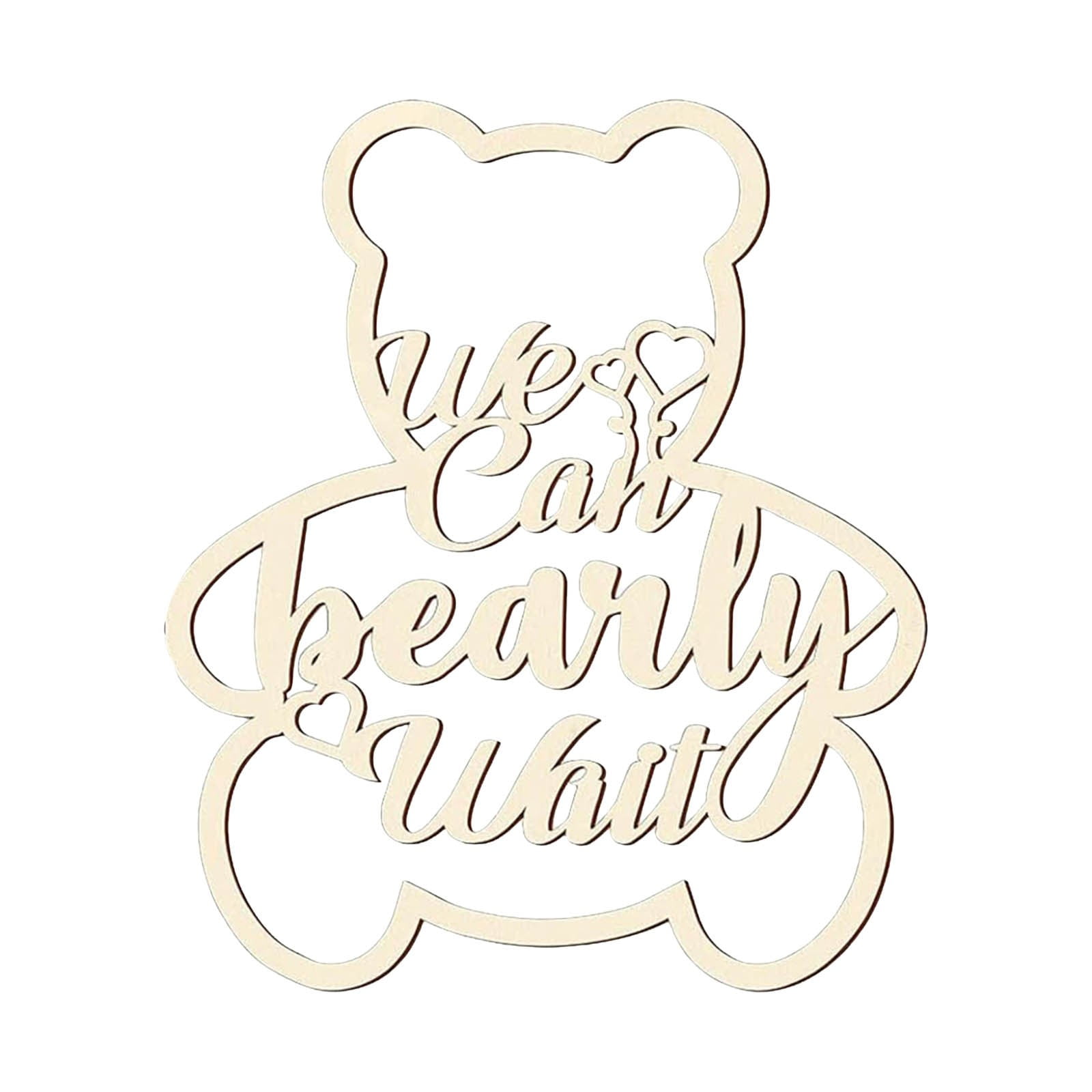 Home Sign for Front Porch We Can Bearly Wait Decorations Baby Bear Sign ...