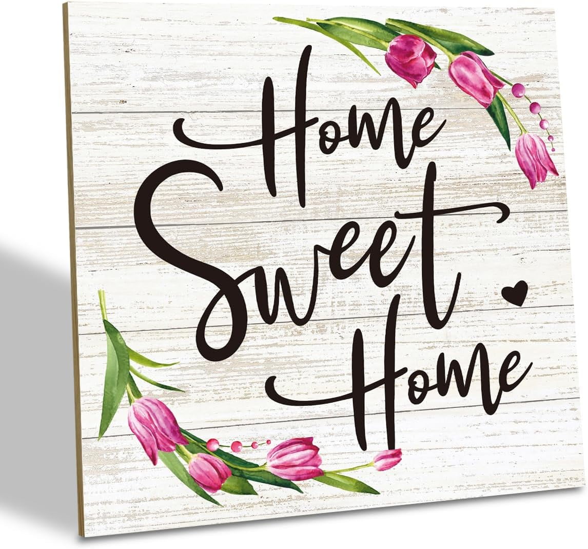 Home Sign Home Sweet Home Wood Plaque Table Art Sign Welcome Sign ...