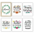 Home Sign with Interchangeable Holiday Art, Farmhouse Wall Décor (12x16 ...