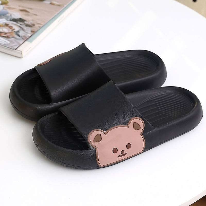 Home Slippers Cloud Woman Teddy Bear Summer Beach Slides Indoor Soft ...
