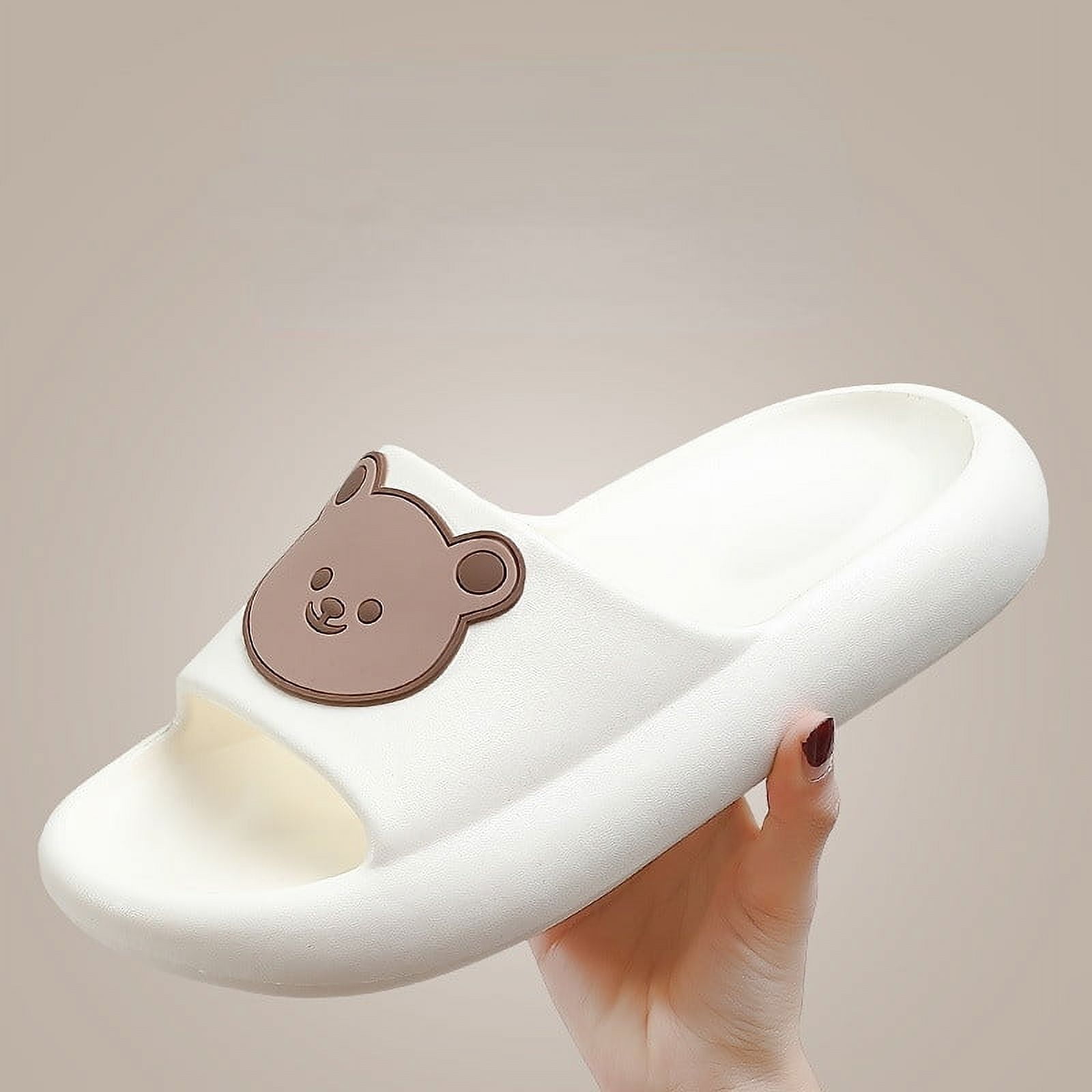 Home Slippers Cloud Woman Teddy Bear Summer Beach Slides Indoor Soft ...