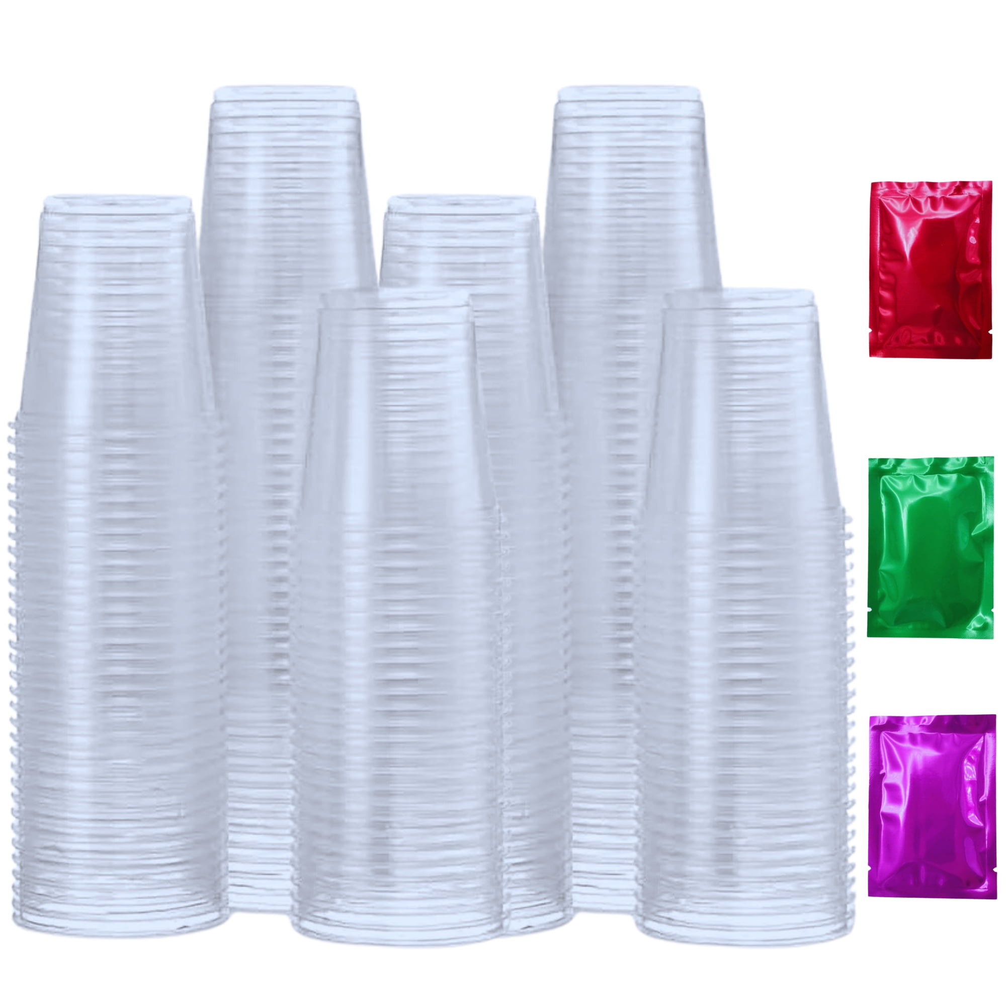 Home Smart Clear Plastic Cups,3oz (Pack of 2, 120 Total) Disposable ...