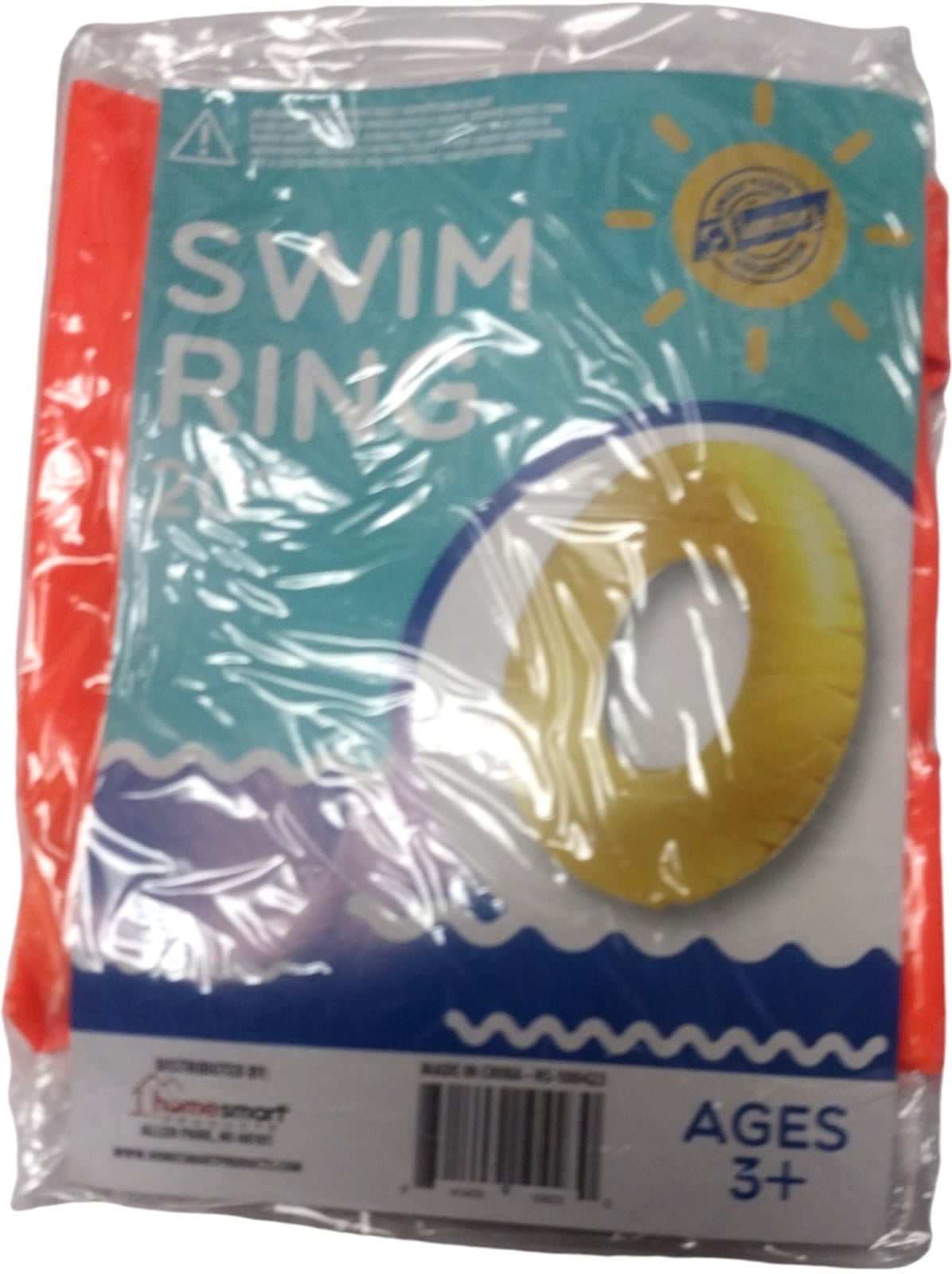 Home Smart Orange 20 Inch Swim Ring - Walmart.com