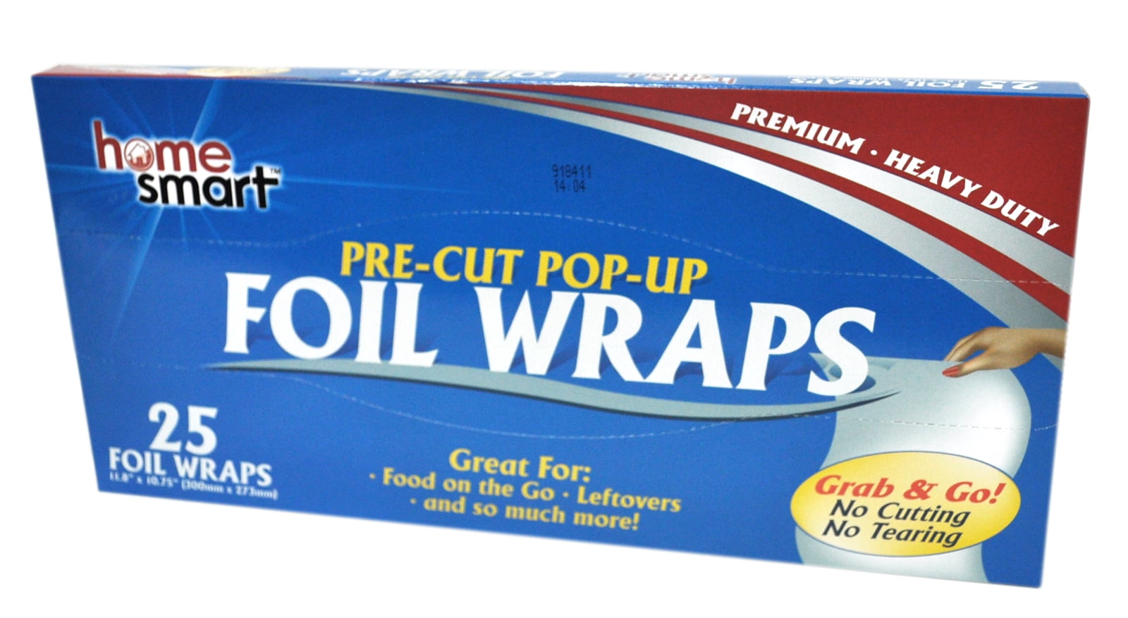 Home Smart Individual Aluminium Pre Cut Pop Up Foil Wraps - Walmart.com
