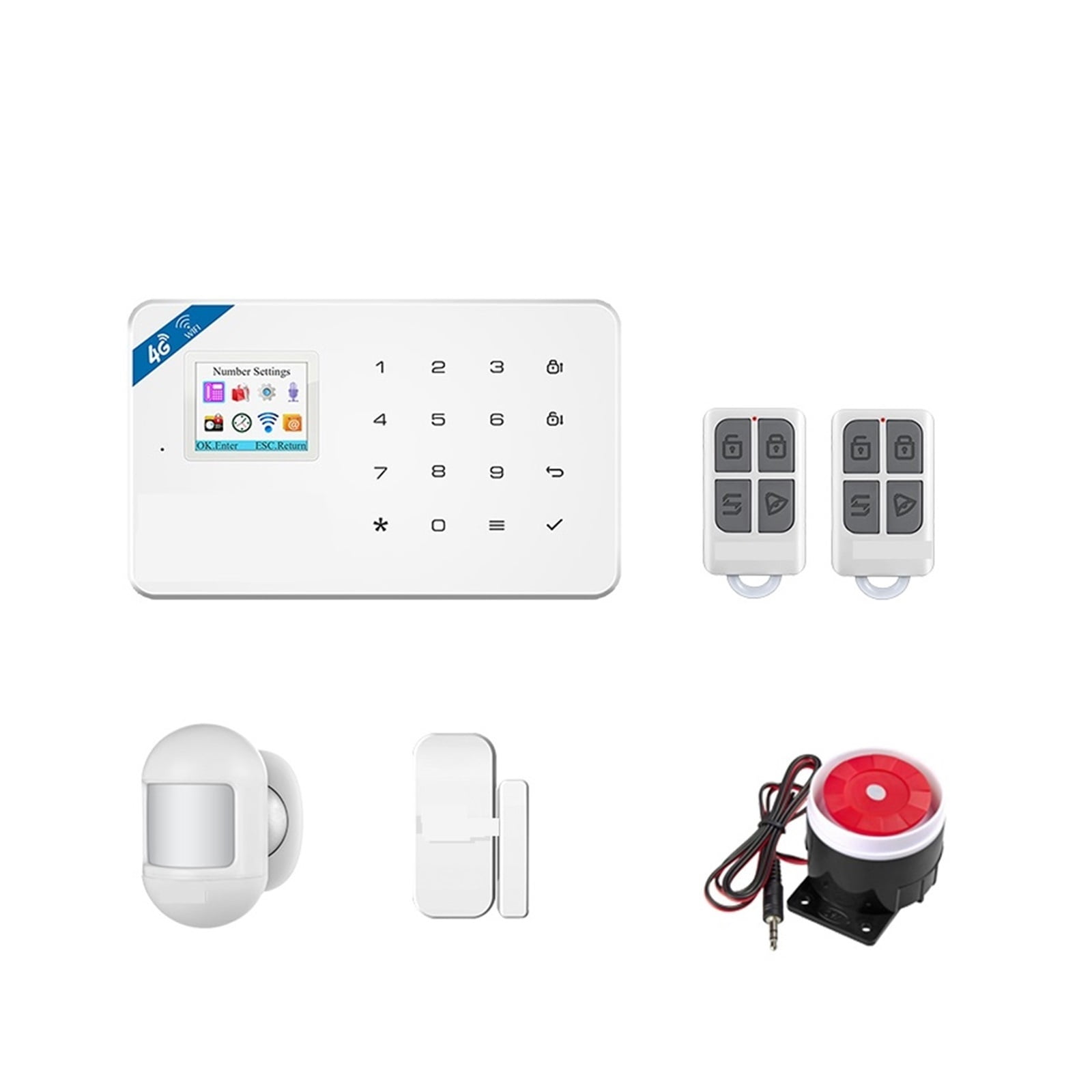 Home Smart Security Alarm System 4G GSM Wireless Tuya Control App 1.7 ...